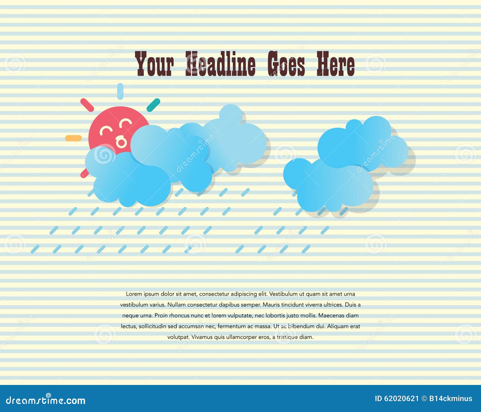 Happy Raining Day Design Template Stock Vector - Illustration of ...