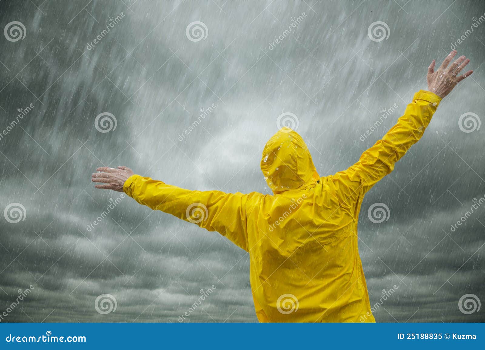 Happy rainy season stock image. Image of ecstatic, raincoat - 25188835