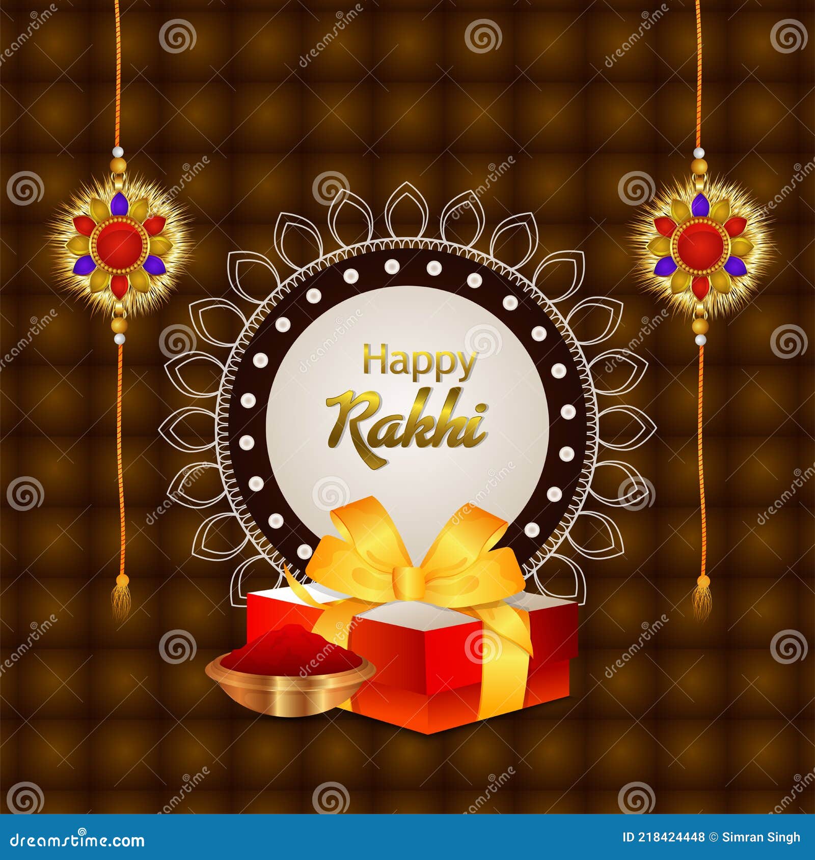 Happy Raksha Bandhan Background Stock Vector - Illustration of greeting ...