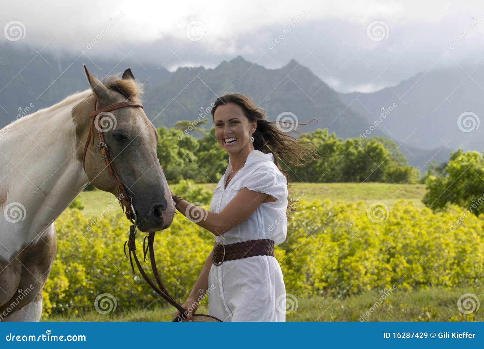 Happy ranch girl stock image. Image of girl, fashion - 16287429