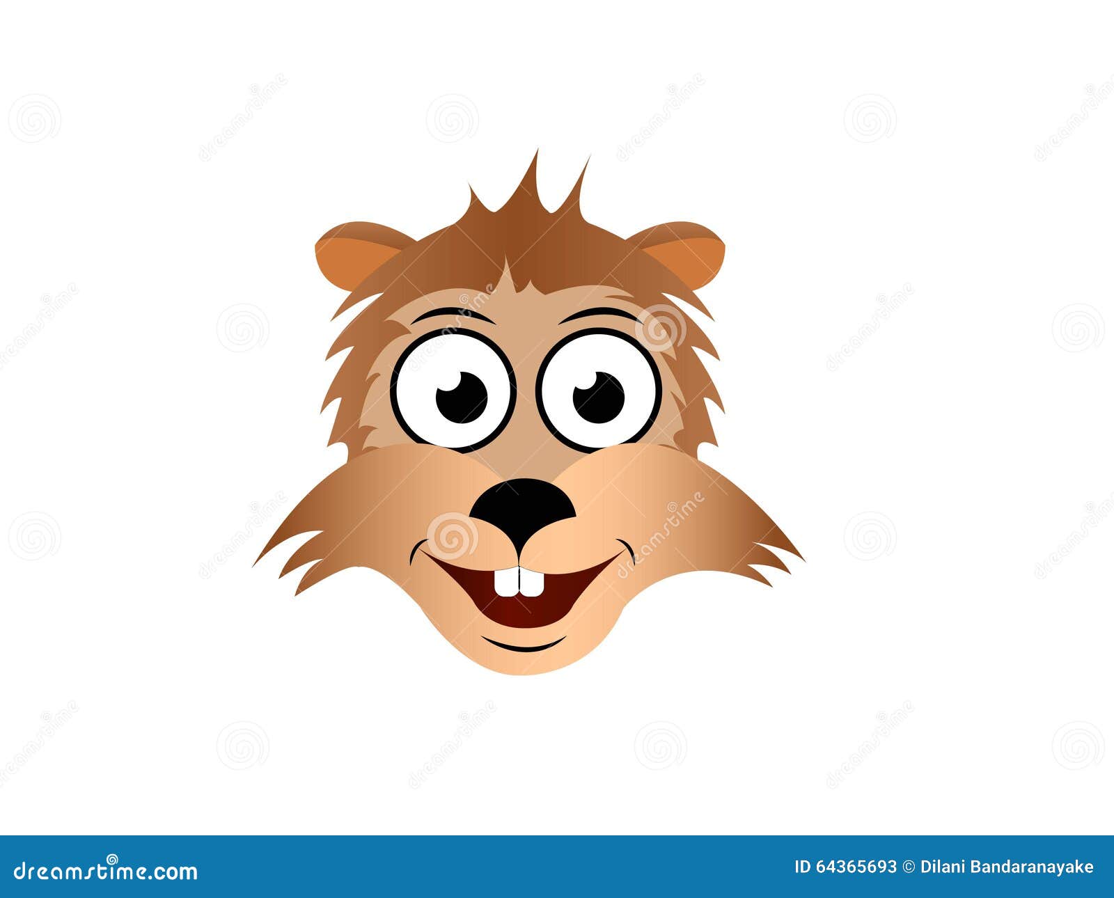 Happy rat face cartoon stock vector. Illustration of friendly - 64365693
