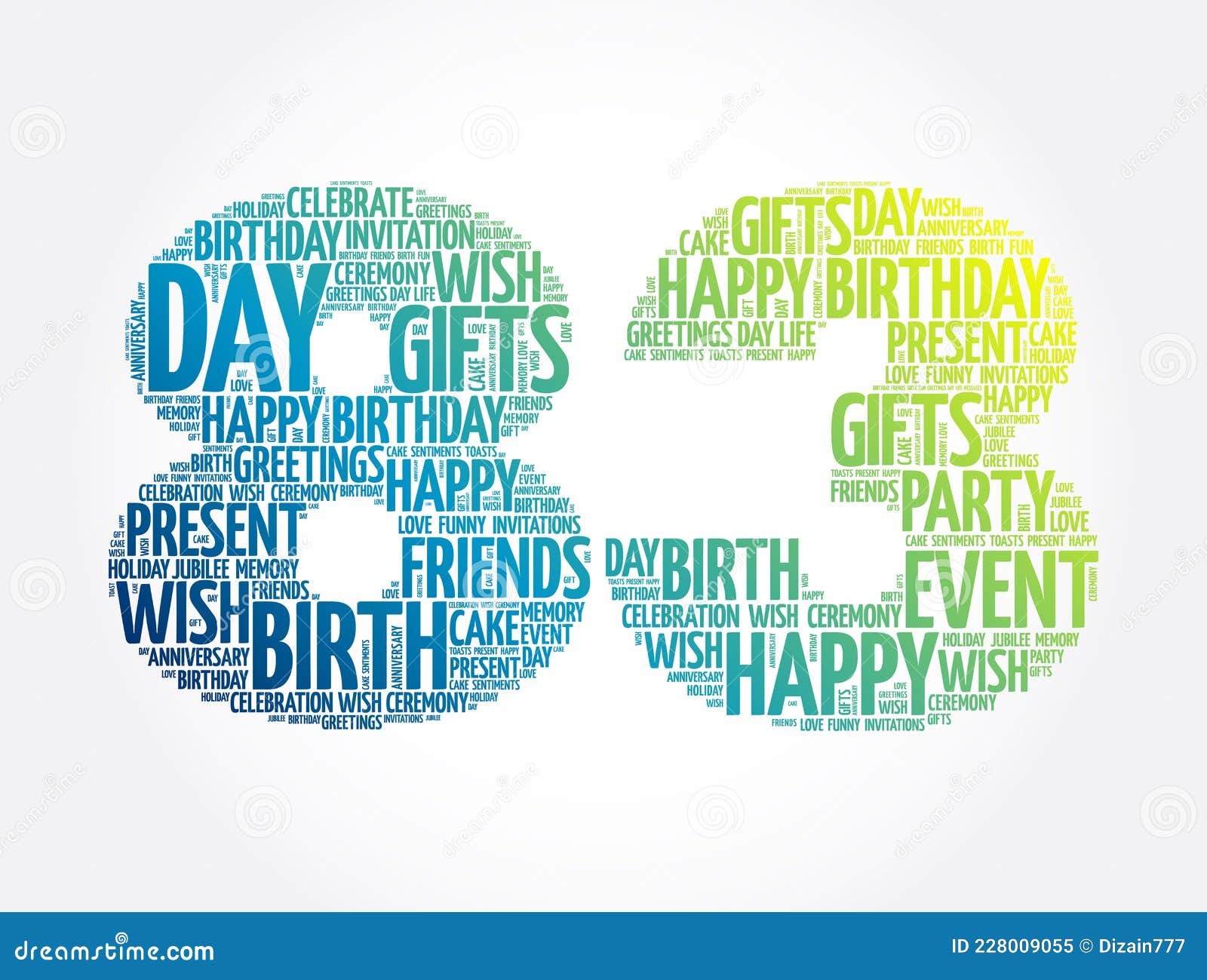 83rd Happy Birthday Lettering, 83 Years Birthday Beautiful Typography ...