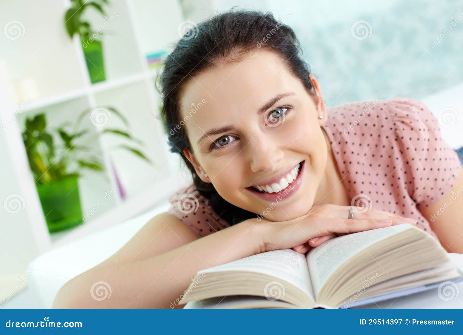 Happy reader stock image. Image of cute, literature, intellectual ...