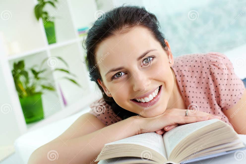 Happy reader stock image. Image of cute, literature, intellectual ...