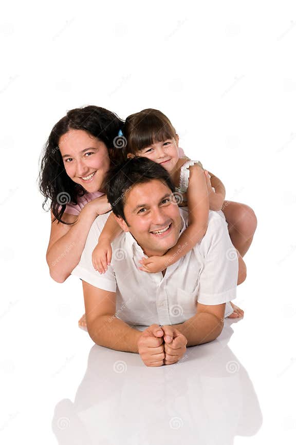 Happy real family stock photo. Image of female, mother - 10012452