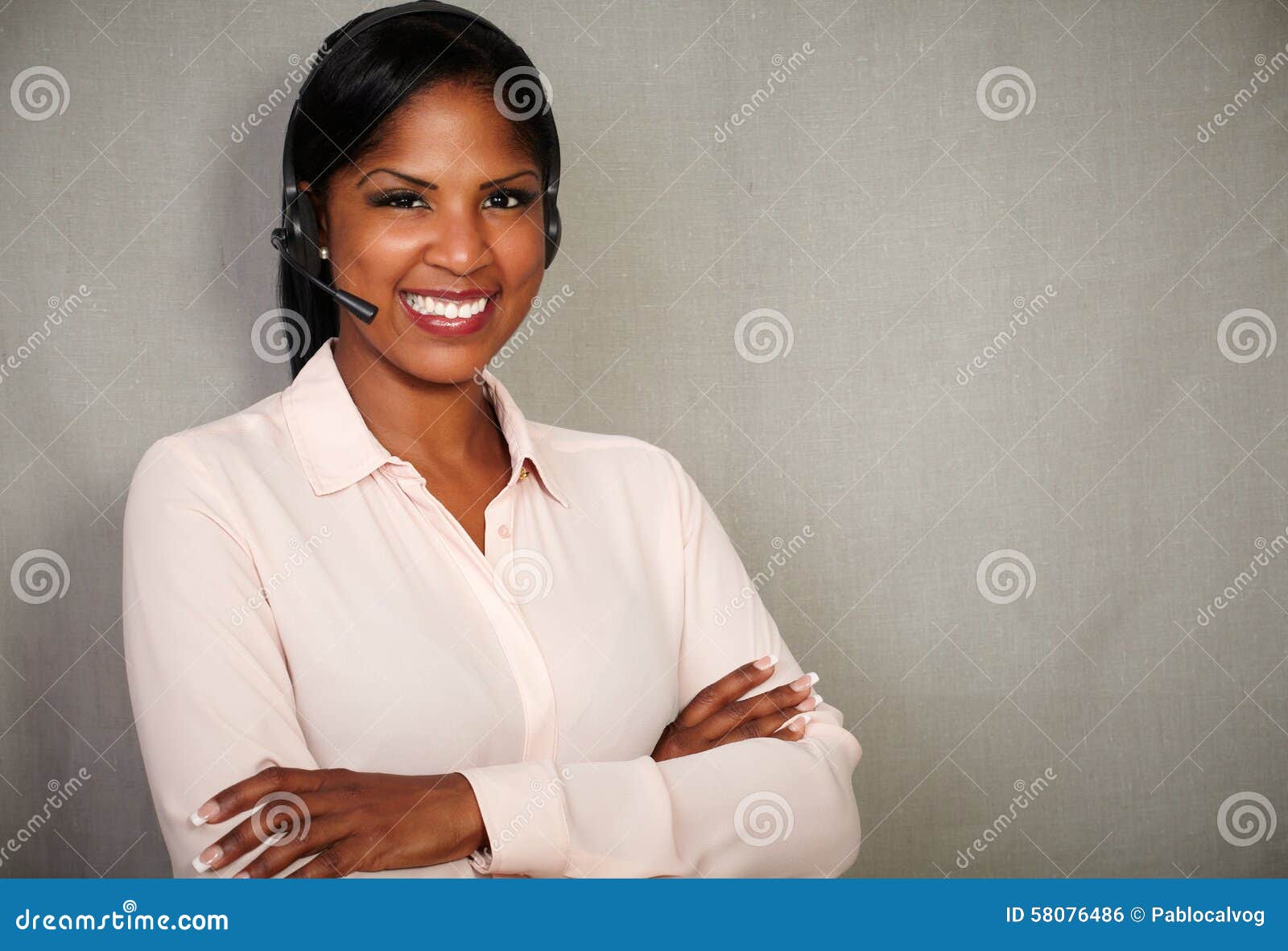Happy Receptionist Smiling at the Camera Stock Photo - Image of happy ...