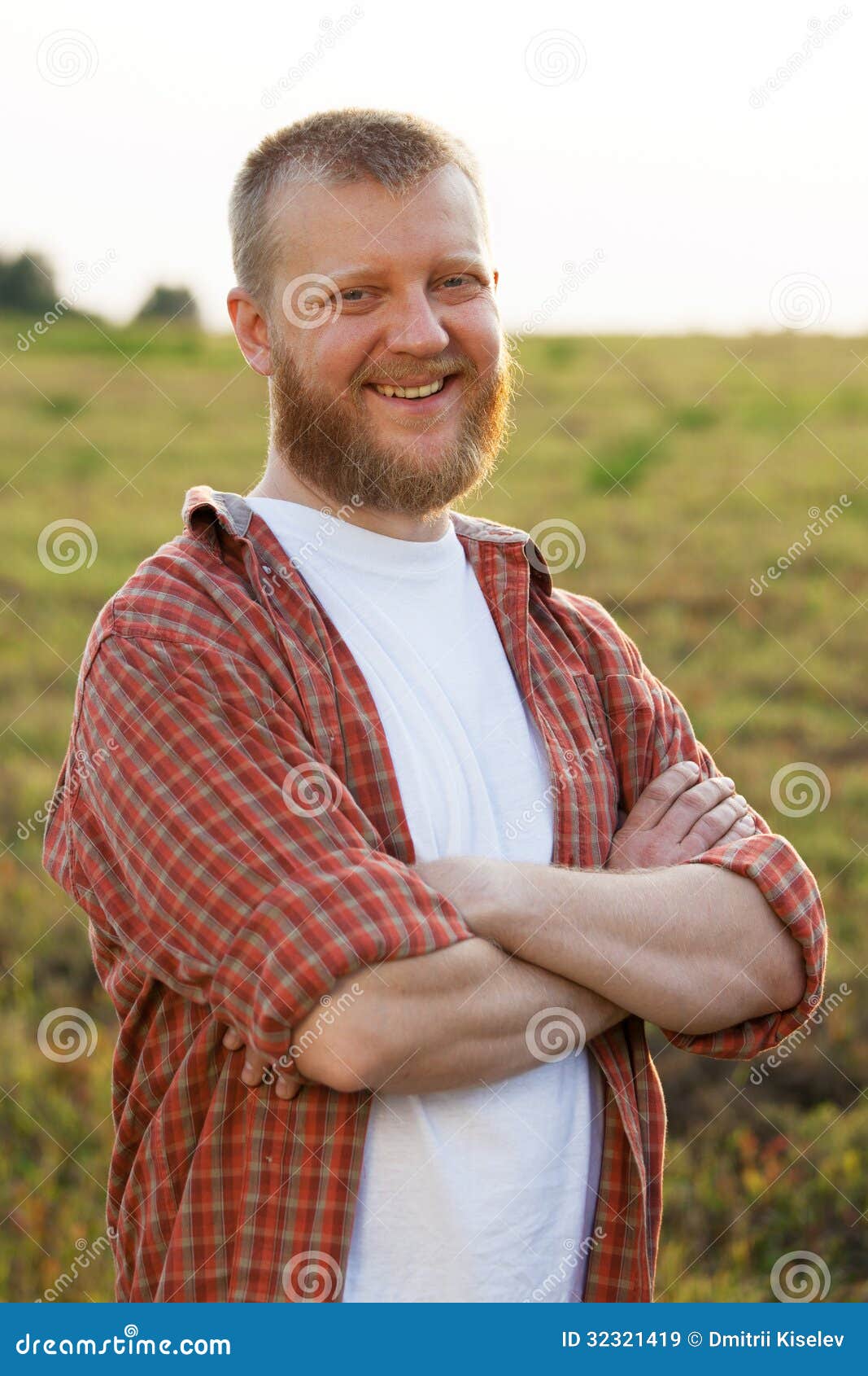 Happy Red-bearded Man in a Shirt Stock Image - Image of bloke, male ...