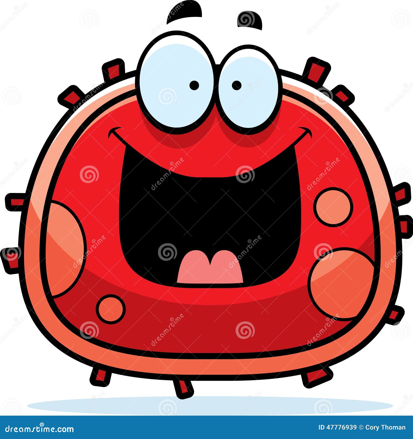 Happy Red Blood Cell stock vector. Illustration of smile - 47776939