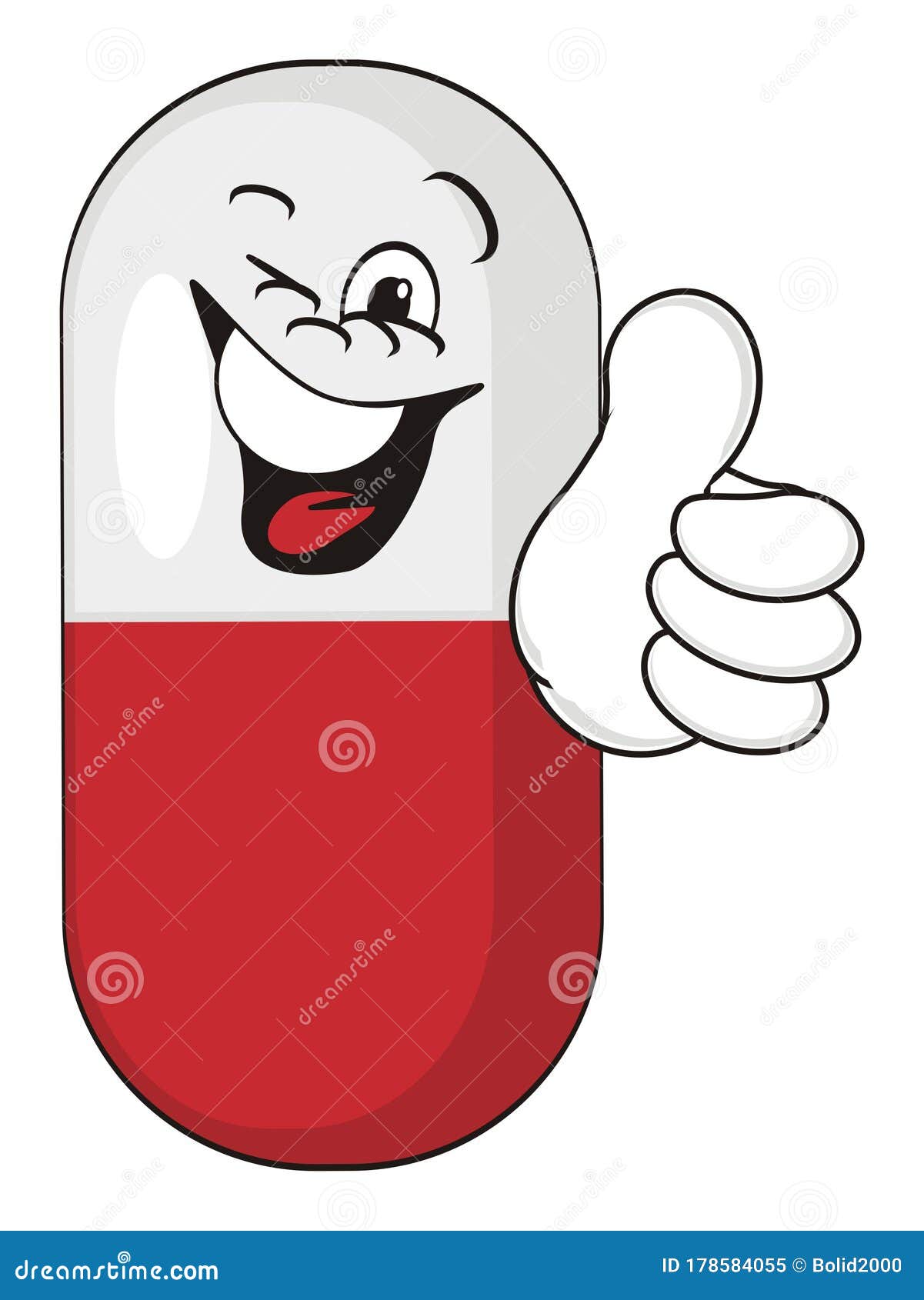 Happy red pill stock illustration. Illustration of oval - 178584055