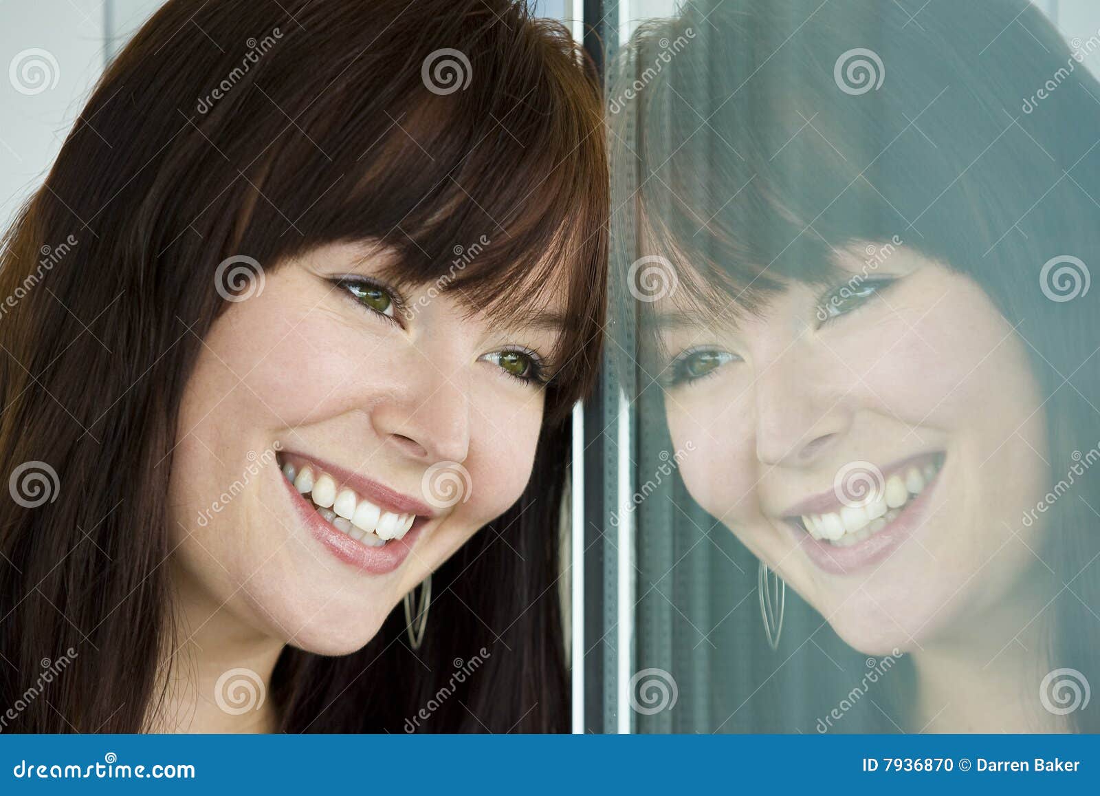 Happy Reflection stock photo. Image of portrait, beautiful - 7936870