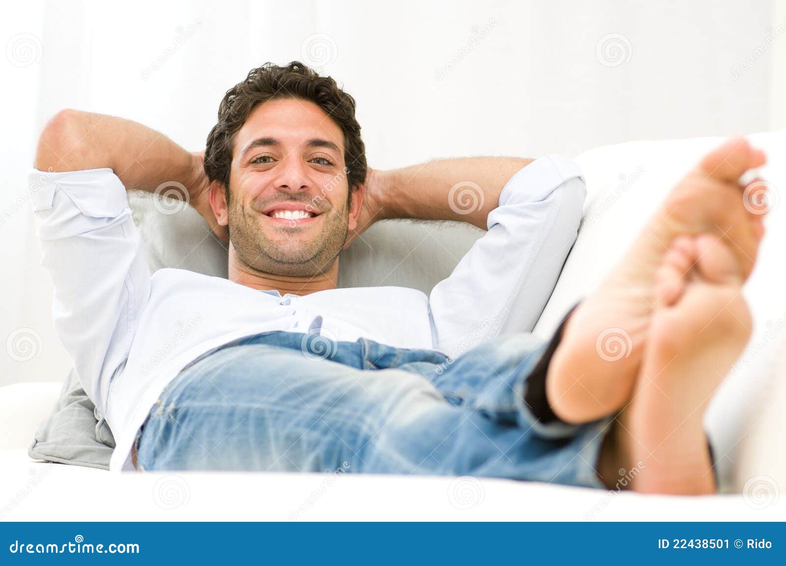 Happy relax stock image. Image of look, couch, cool, relax - 22438501