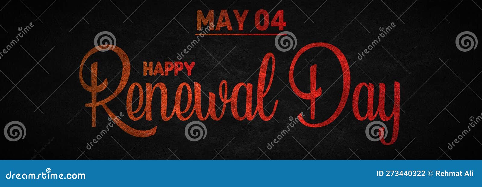 Happy Renewal Day, May 04. Calendar of May Text Effect, Design Stock ...