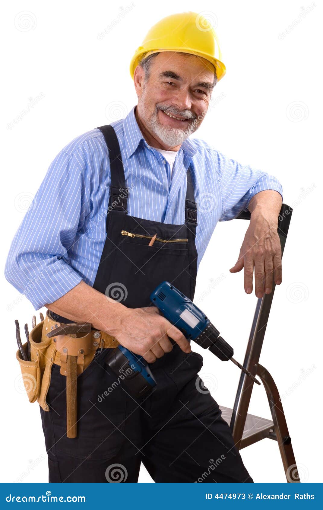 Happy repairman stock image. Image of renovation, hardhat - 4474973