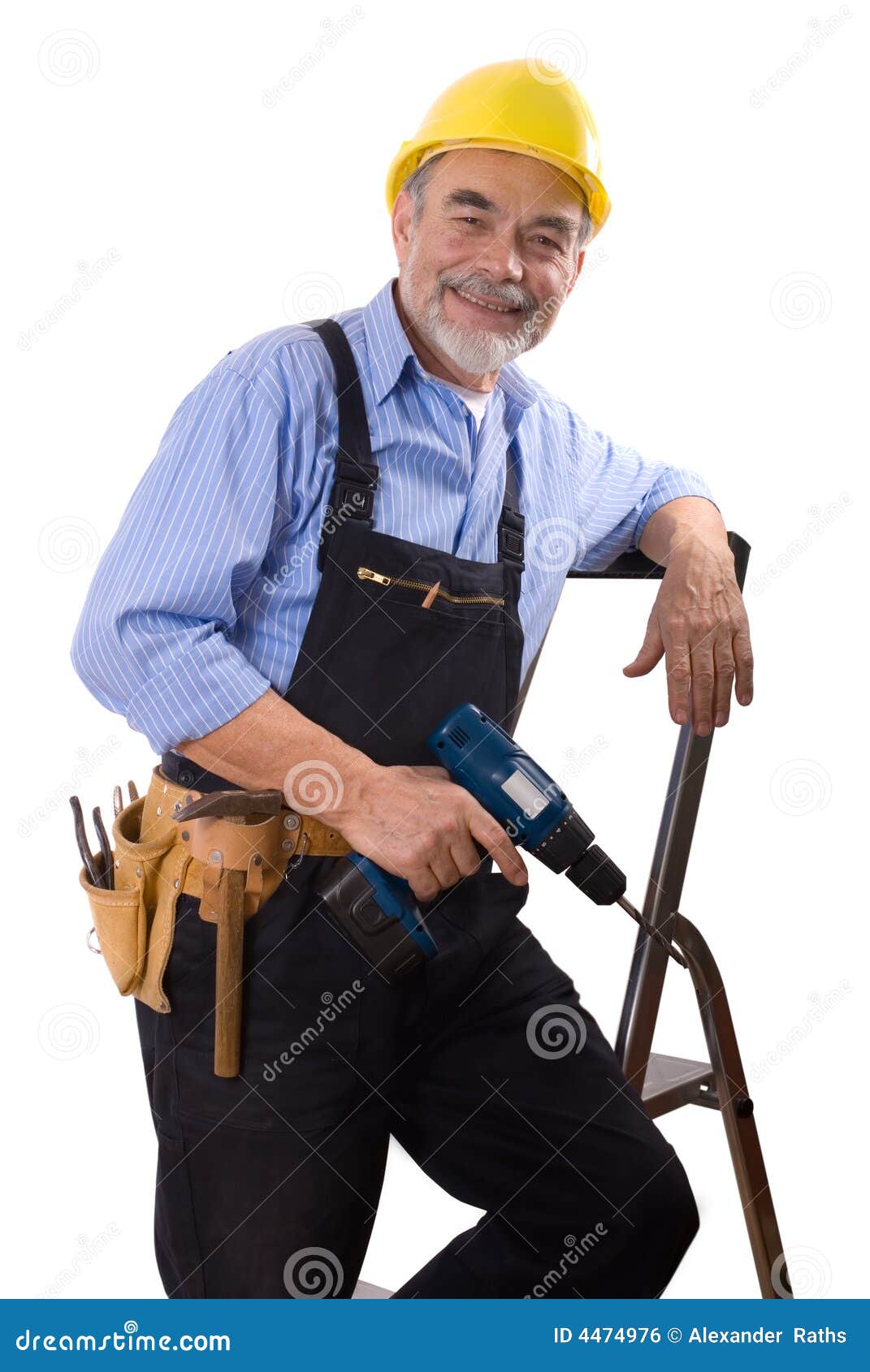 Happy repairman stock photo. Image of handyman, craftsman - 4474976