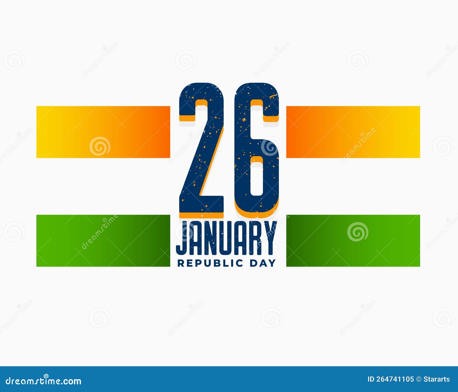 Happy Republic Day Background with 3d Style 26th January Text Stock ...