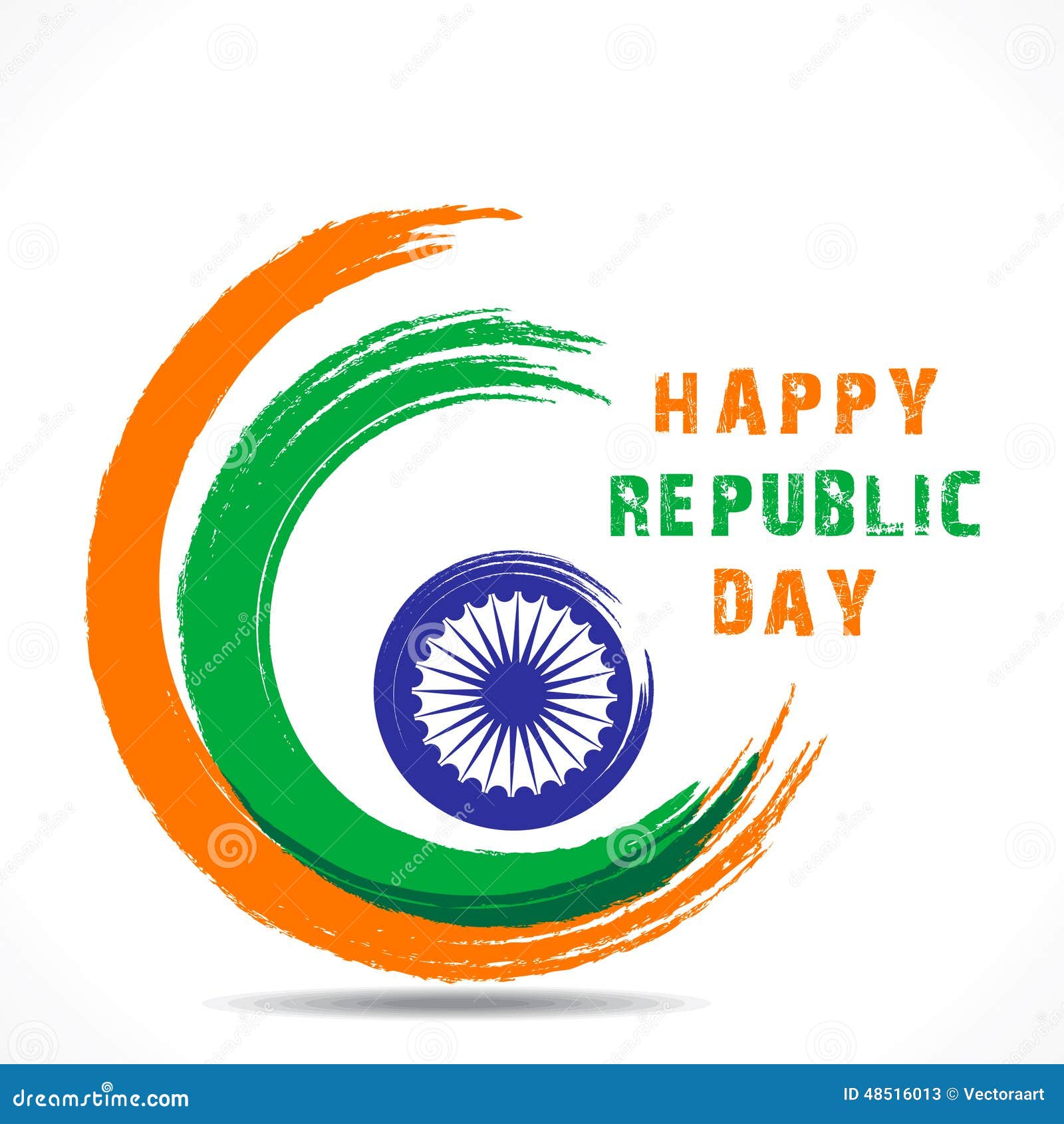 Happy Republic Day Handwritten Ink Lettering Set Inscriptions Cartoon ...