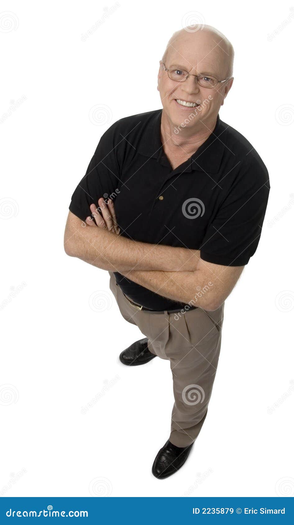 Happy retired man stock image. Image of diminishing, crossed - 2235879