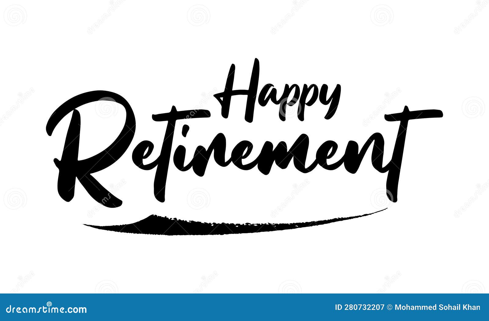 Happy Retirement Elegant Bold Typography Text Lettering Vector Design ...