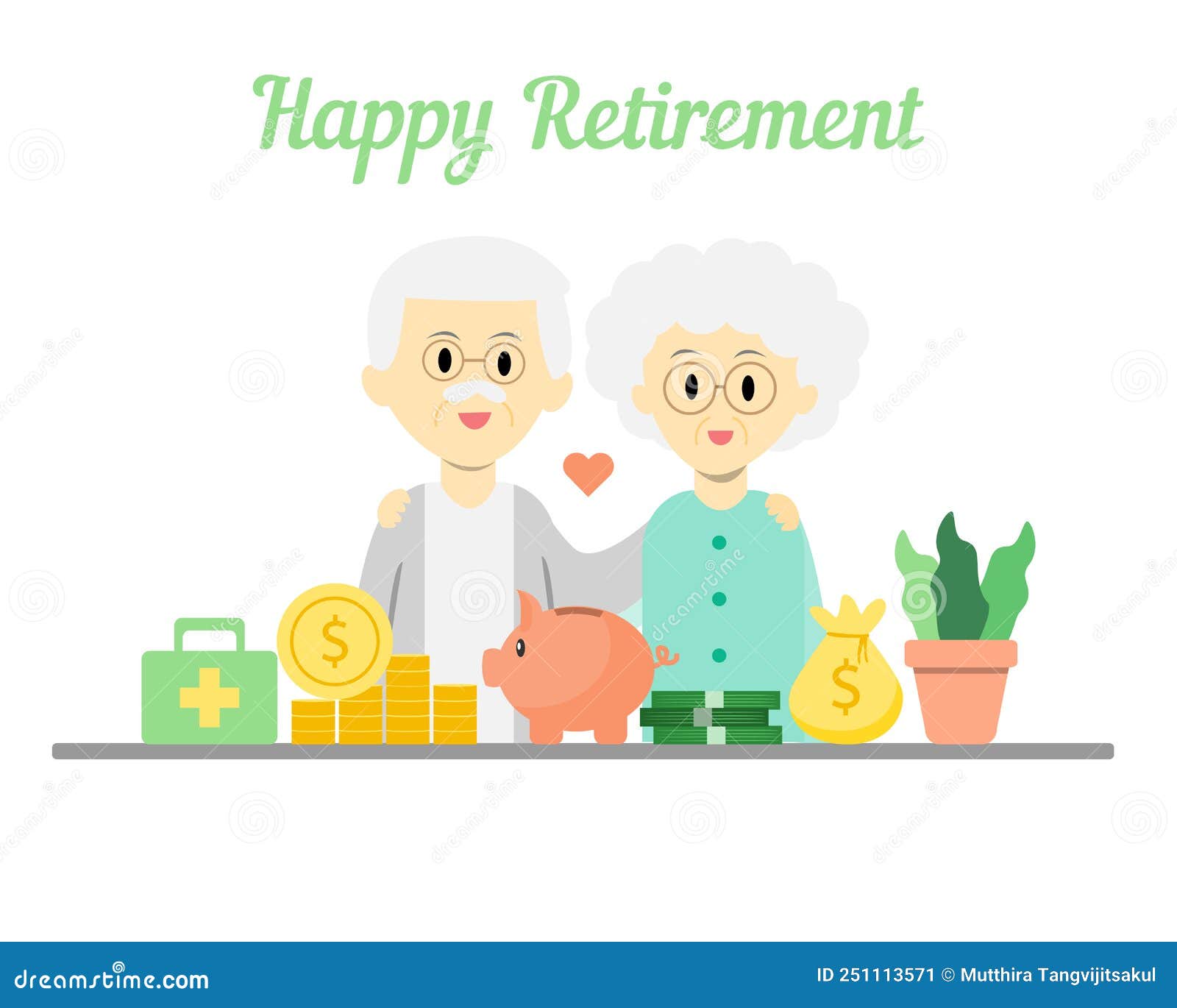 Happy Retirement Greeting Card Grandfather And Grandmother Feeling
