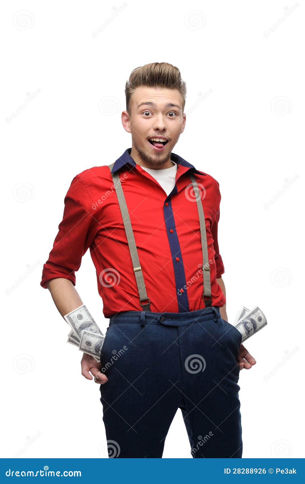 Happy retro man stock photo. Image of happy, studio, happiness - 28288926