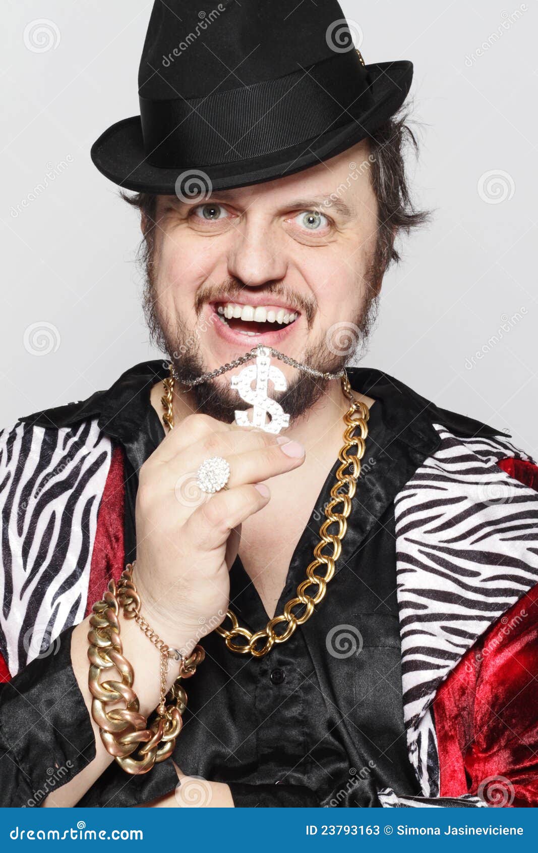 Happy Rich Man with a Dollar Sign Stock Image - Image of isolated, rich ...