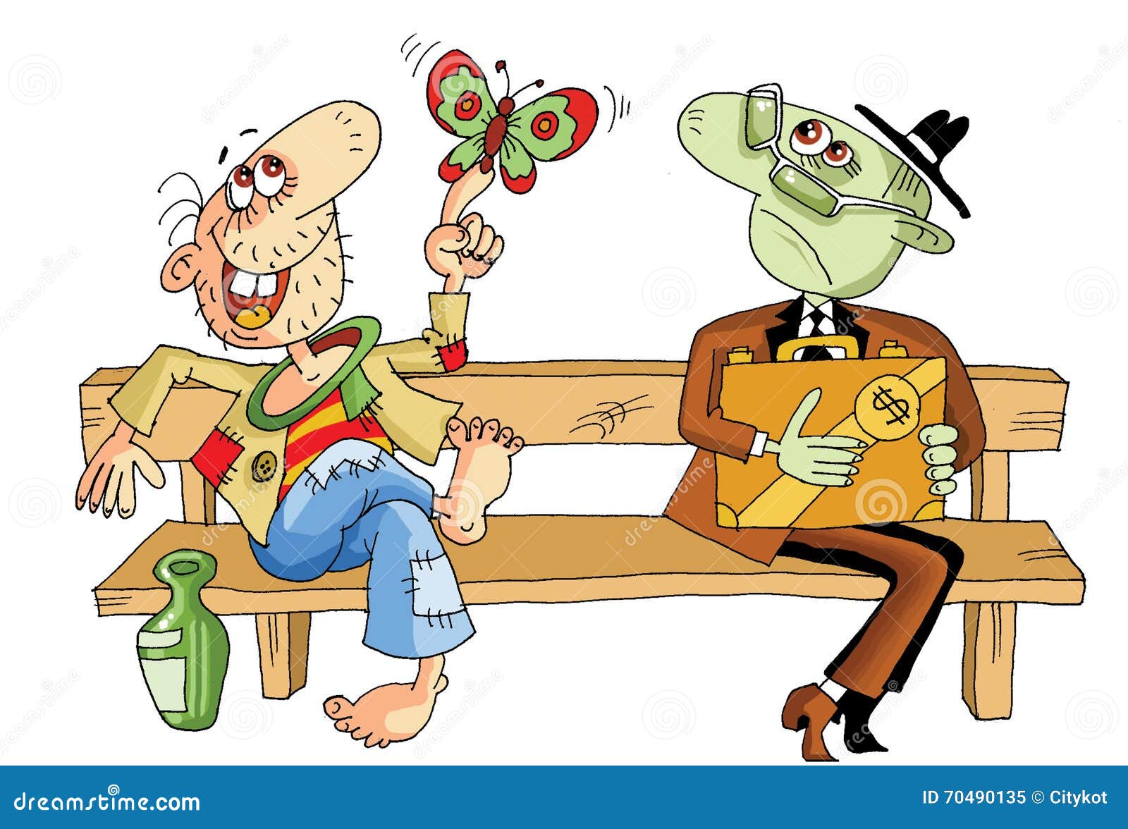 Happy and rich stock vector. Illustration of businessman - 70490135