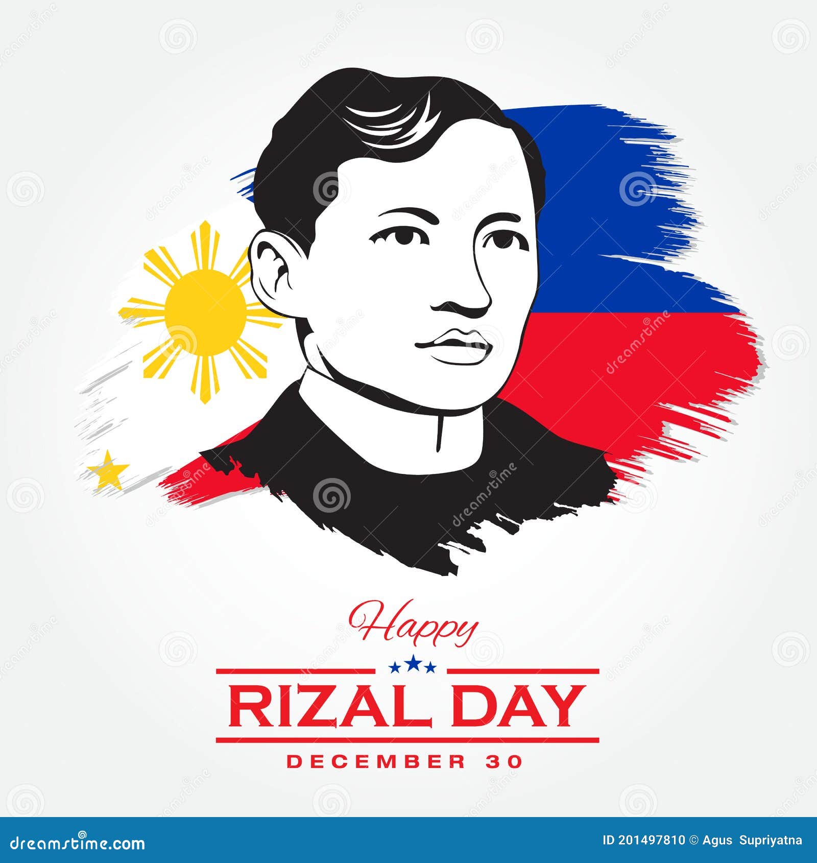 Happy Rizal Day Greeting Card Stock Vector - Illustration of december ... Happy Rizal Day Greeting Card Stock Vector - Illustration of december ...