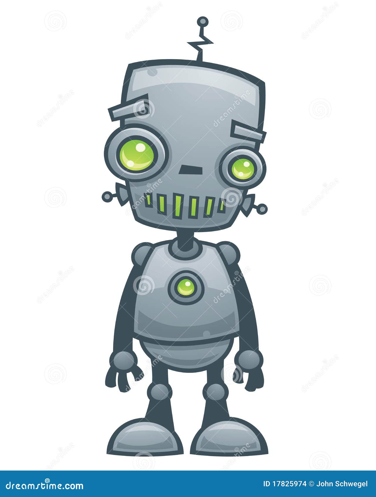 Happy Robot stock vector. Illustration of robot, android - 17825974