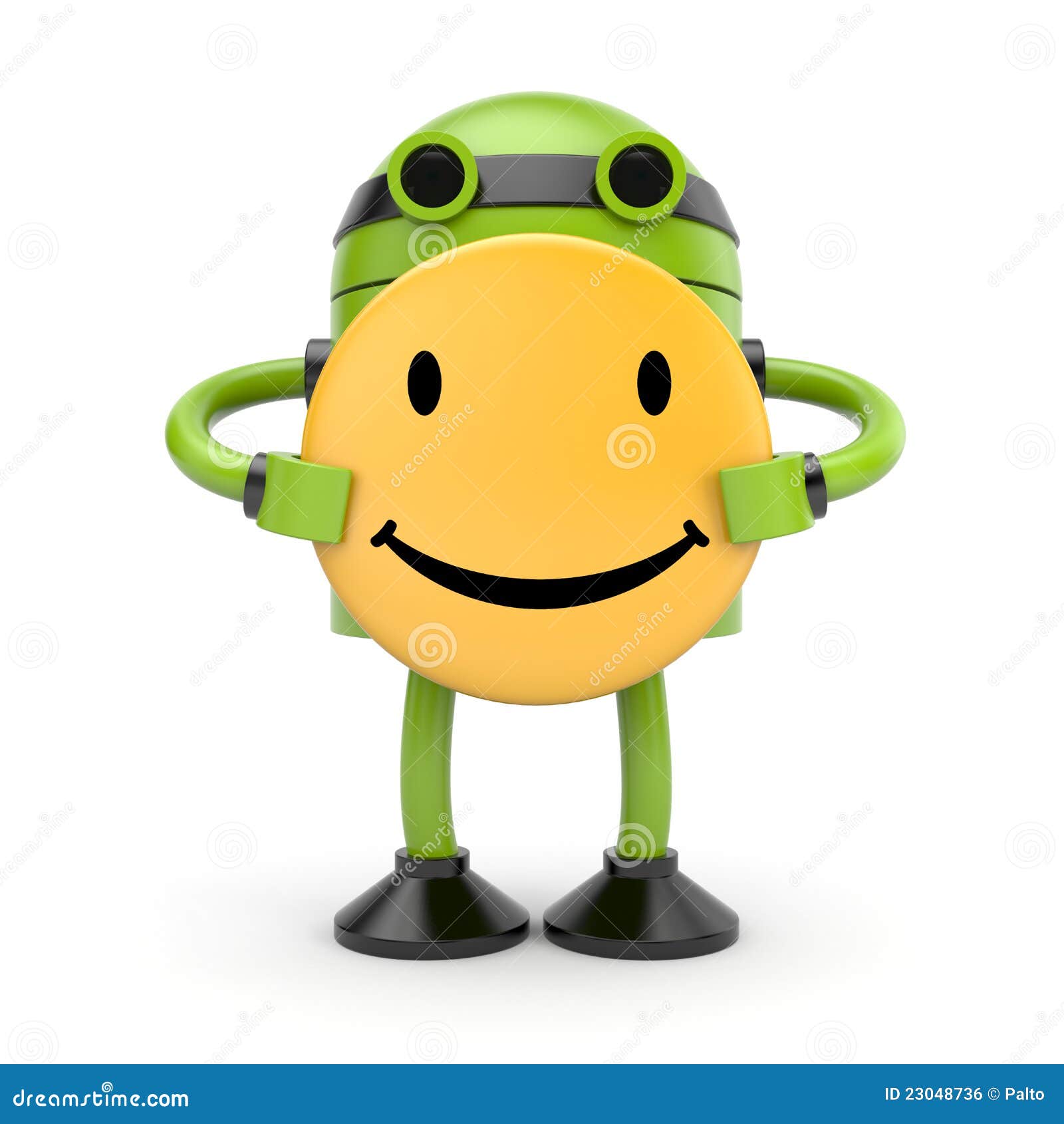 Happy robot stock illustration. Illustration of emotion - 23048736