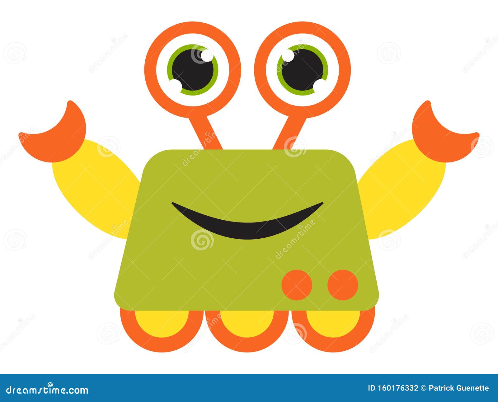 Happy Robot, Illustration, Vector Stock Vector - Illustration of design ...