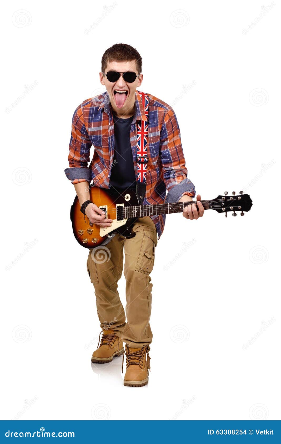 Happy rocker musician stock photo. Image of performer - 63308254