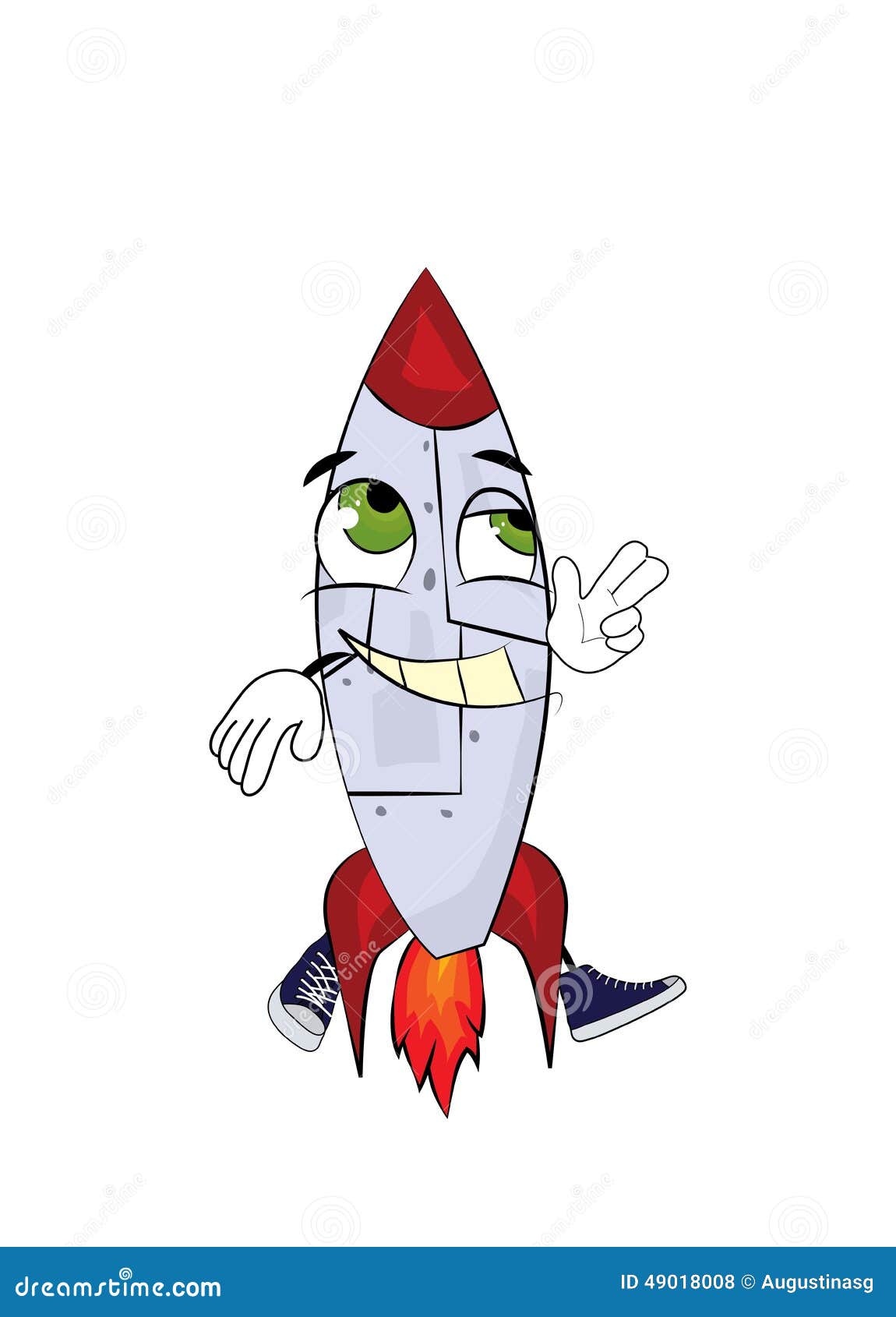 Happy rocket cartoon stock illustration. Illustration of smile - 49018008