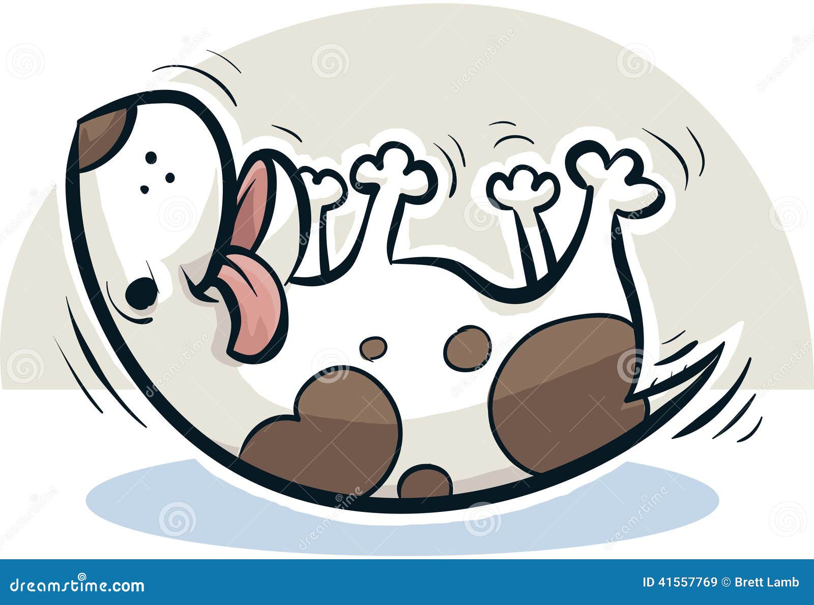 Dog Rolling Over Clip Art