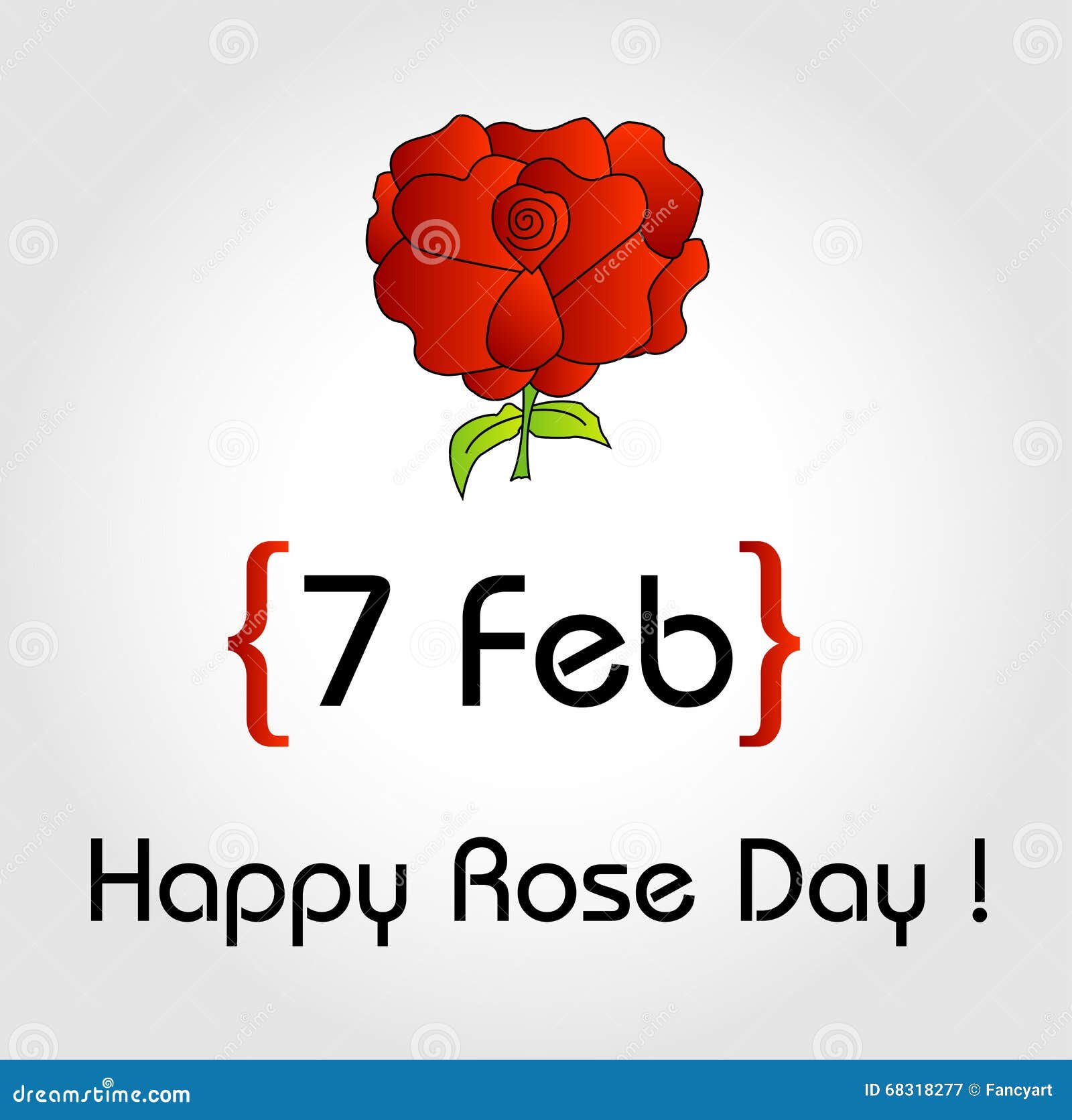 Happy Rose day card stock vector. Illustration of pink - 68318277