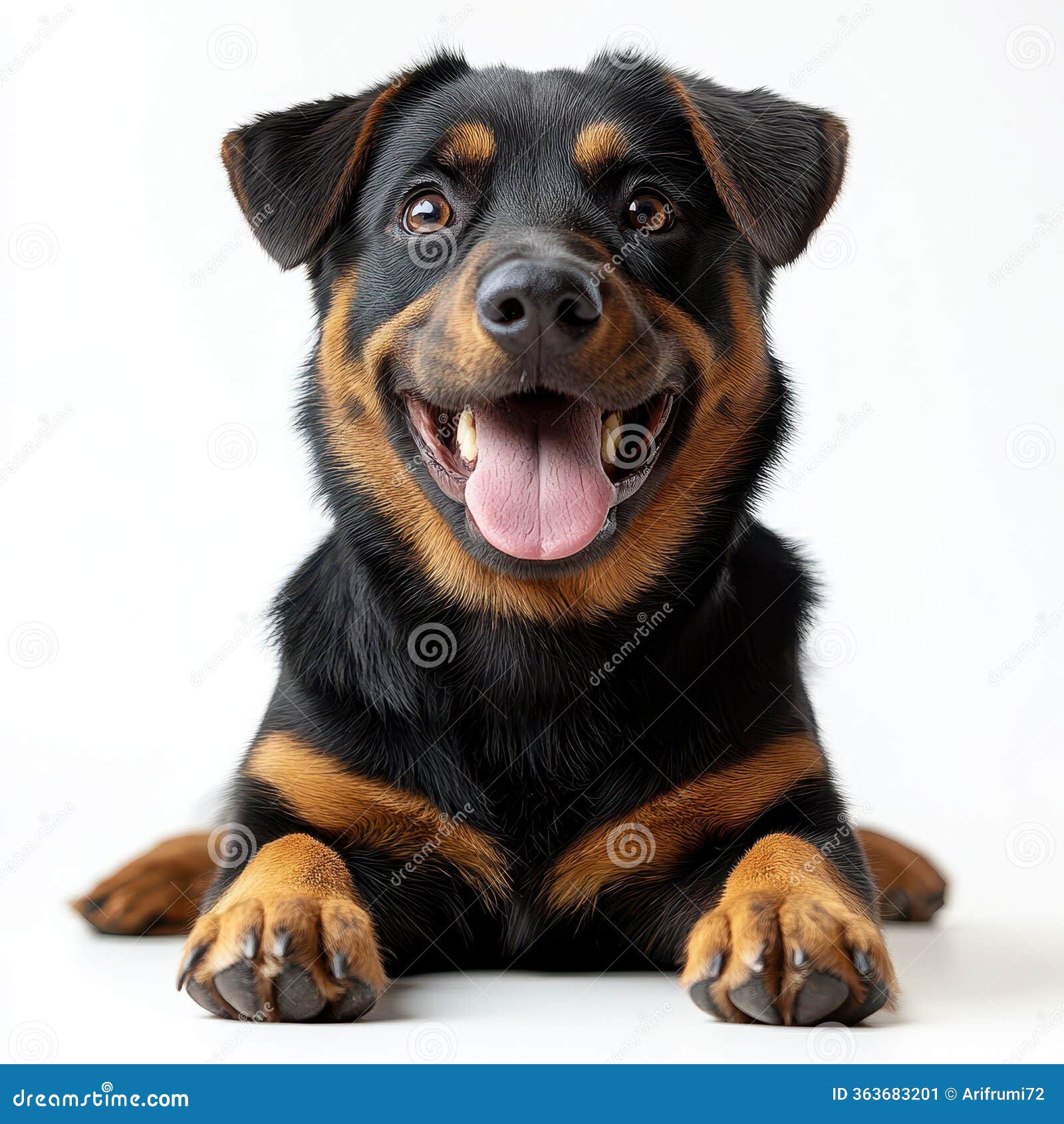 Rottweiler Puppy Dog Portrait Ai Generated. Royalty-Free Stock Photo ...