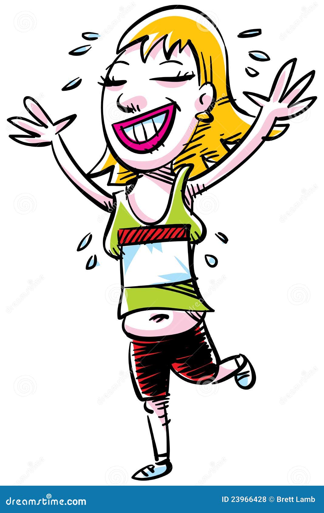 Happy Runner stock illustration. Illustration of fitness - 23966428