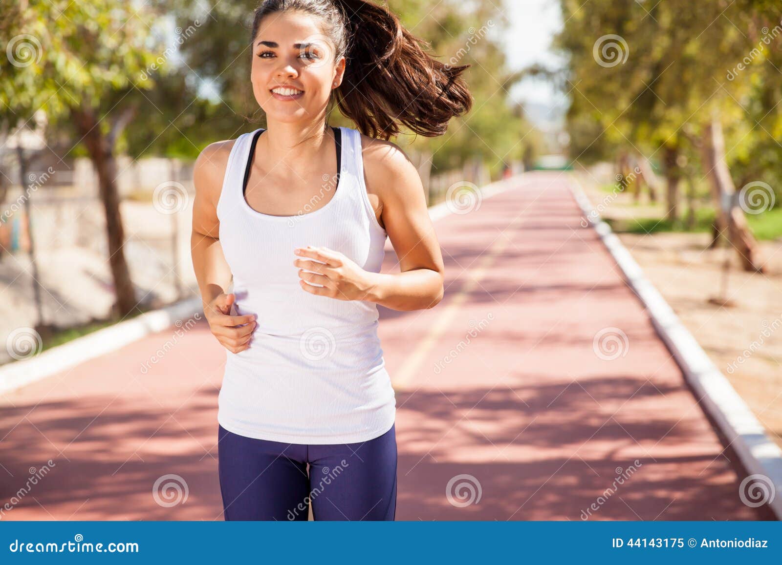 Happy runner outdoors stock image. Image of runner, outfit - 44143175