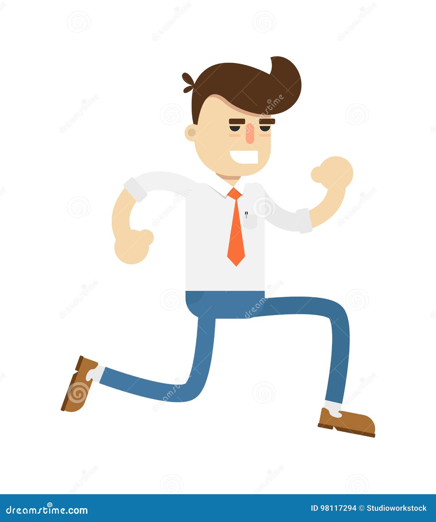 Happy Running Businessman Vector Icon Stock Vector - Illustration of ...