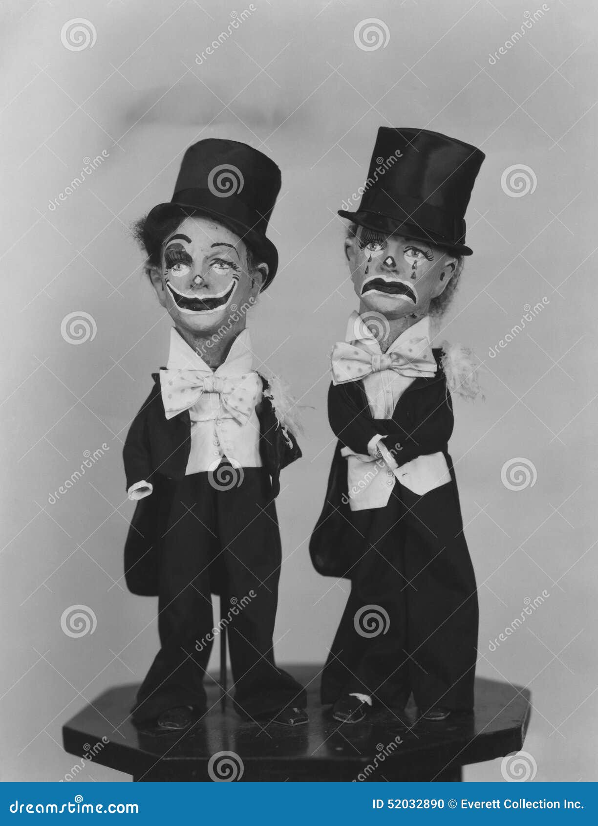 Happy and Sad Clown Figuines Stock Photo - Image of 19301939, clown ...