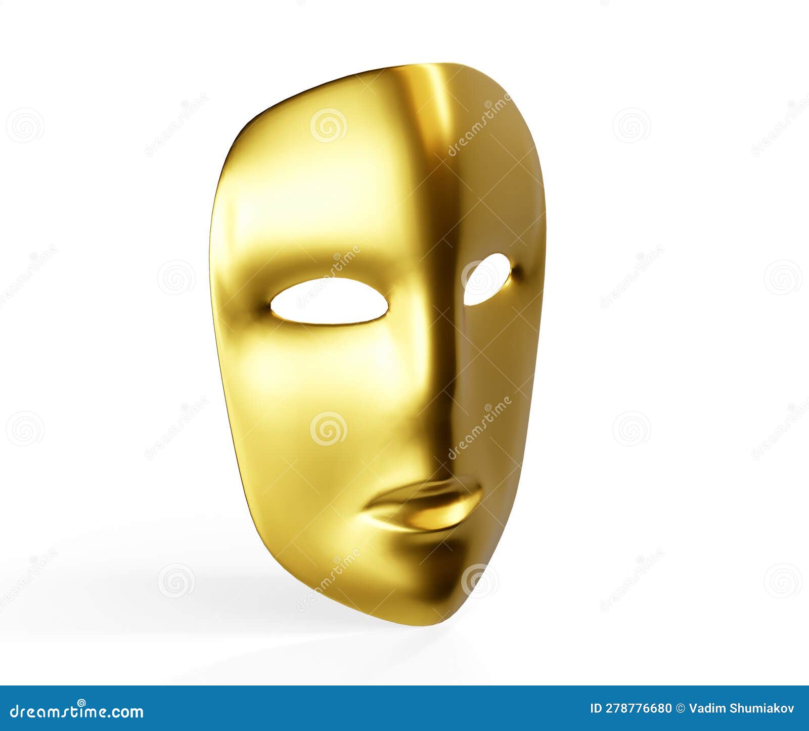 Happy and Sad Masks 3d Render Stock Illustration - Illustration of ...