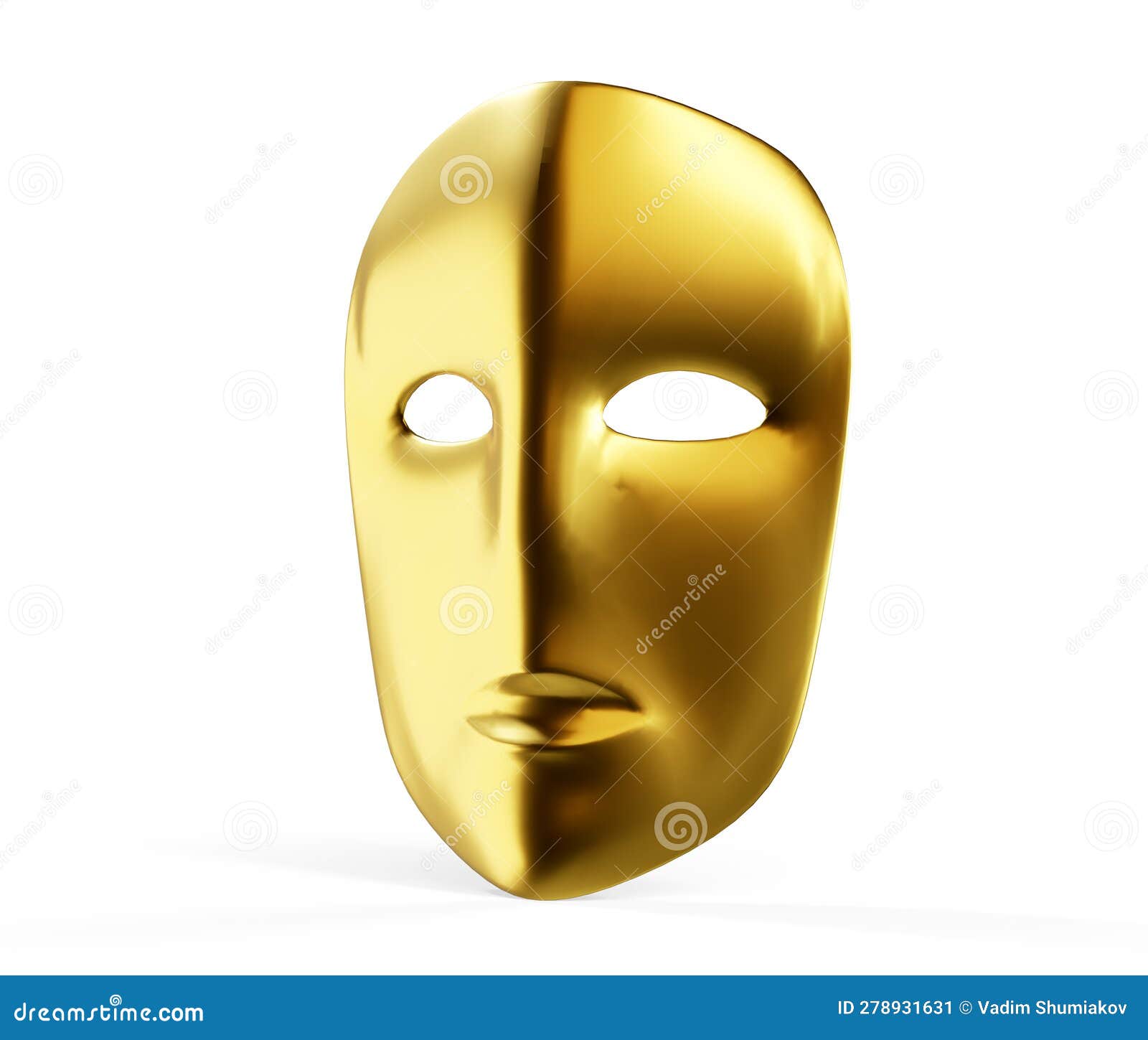 Happy and Sad Masks 3d Render Stock Illustration - Illustration of ...