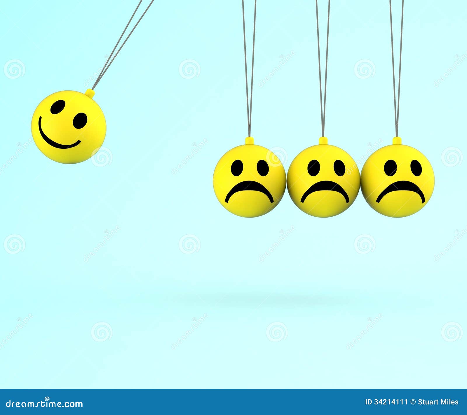 Happy and Sad Smileys Shows Emotions Stock Illustration - Illustration ...