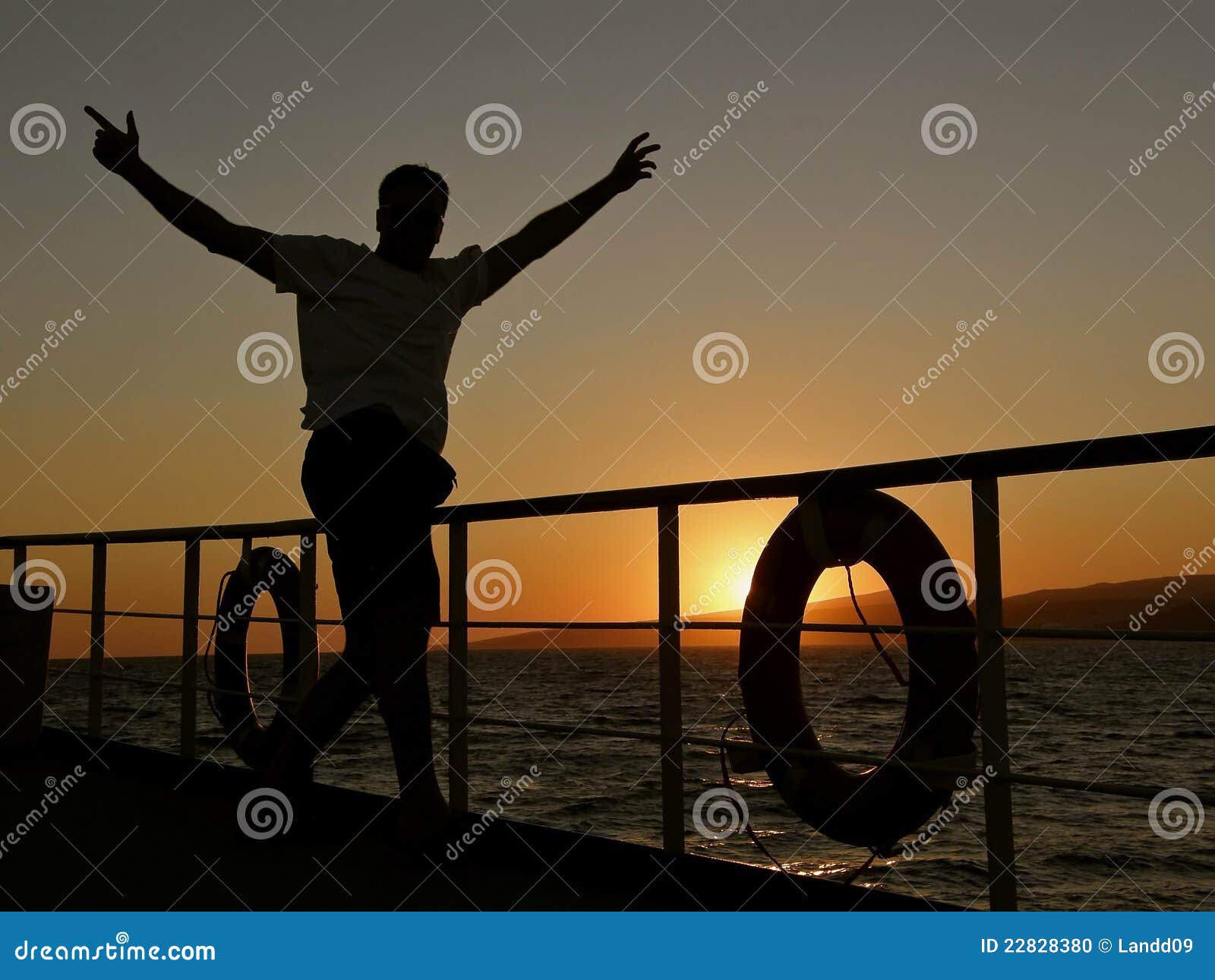 Happy sailing man stock photo. Image of dance, enjoying - 22828380