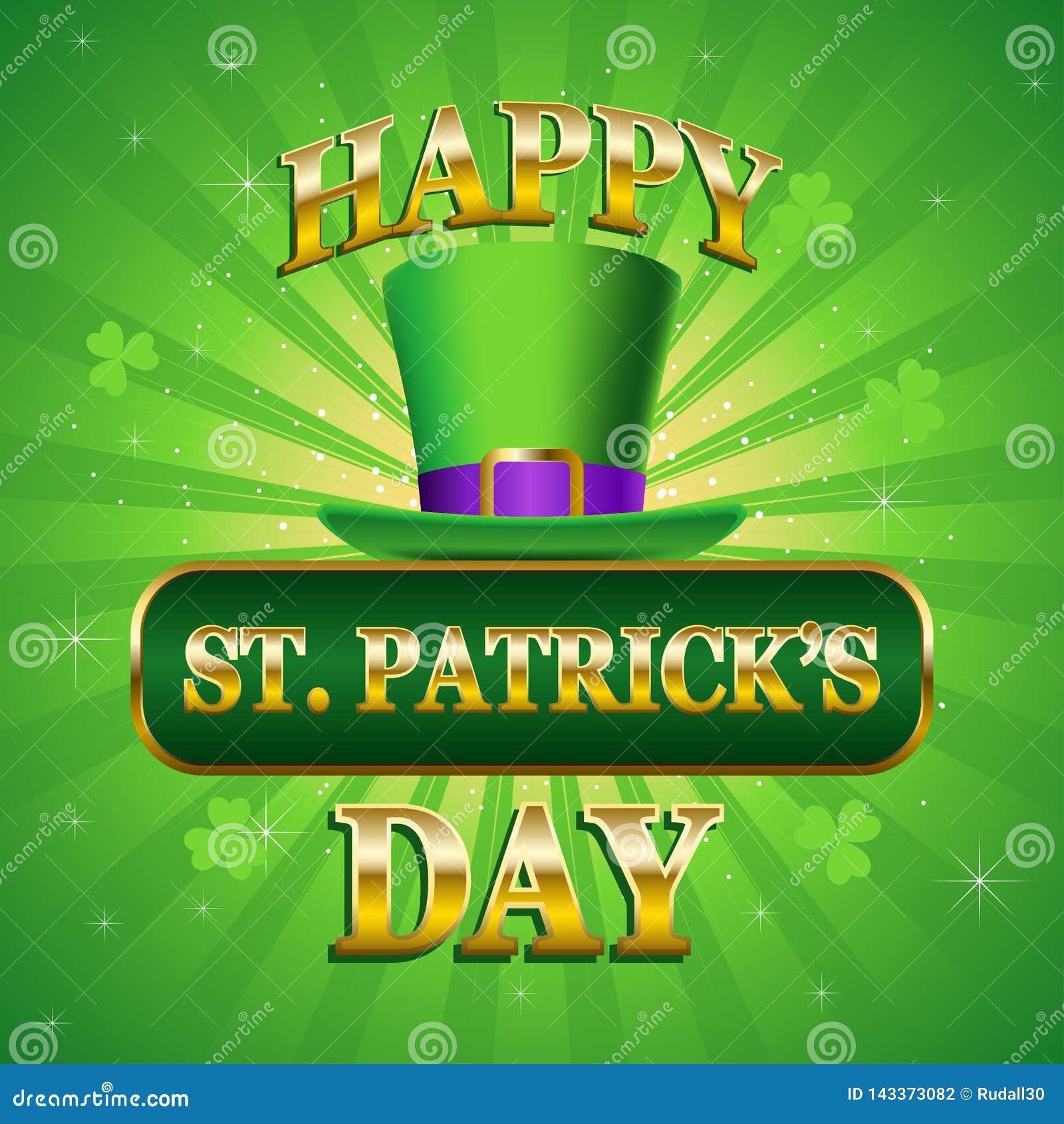 Happy Saint Patrick`s Day stock vector. Illustration of luxurious ...