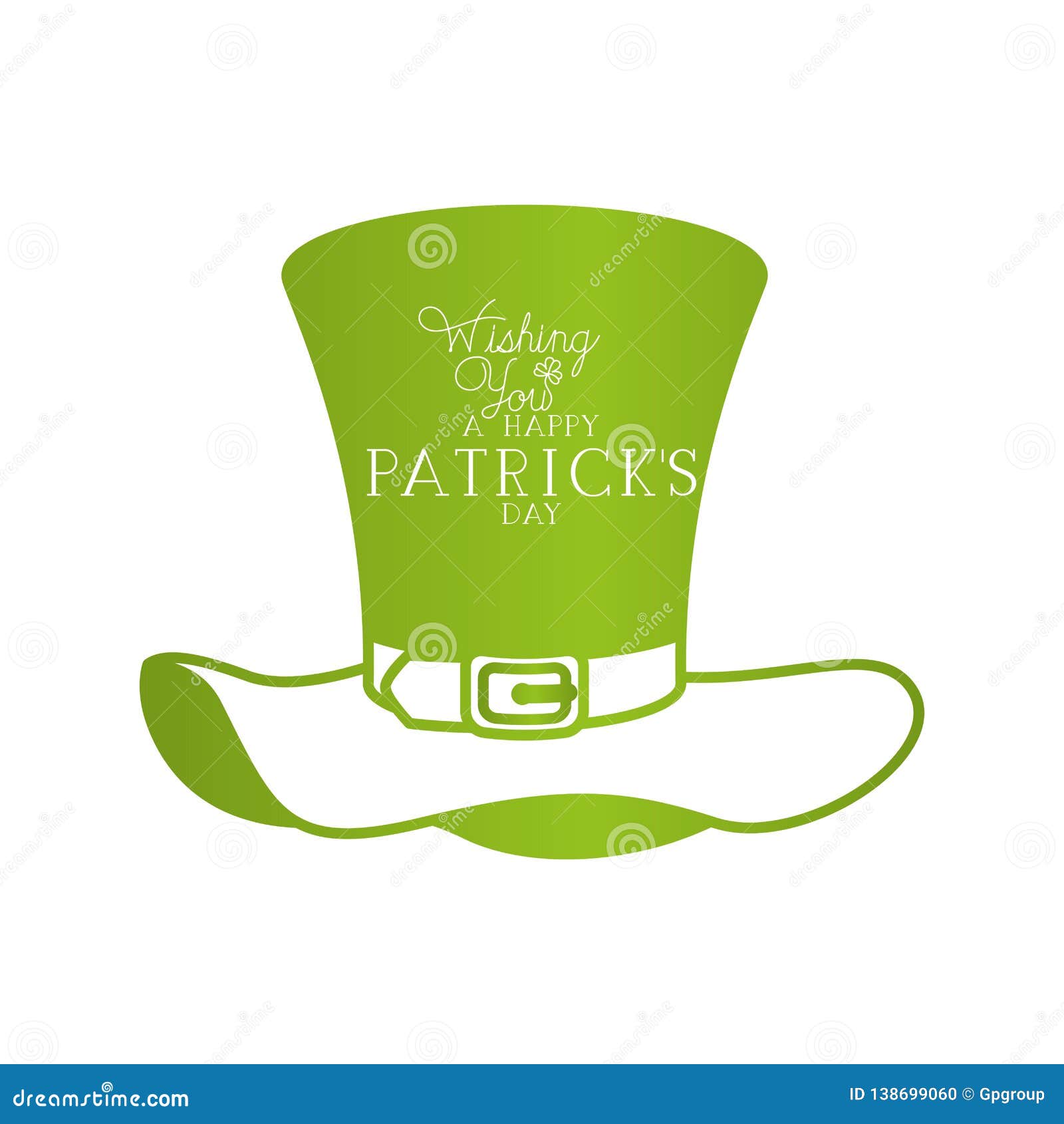 Wishing You A Happy St Patricks Day Label Icons Stock Vector