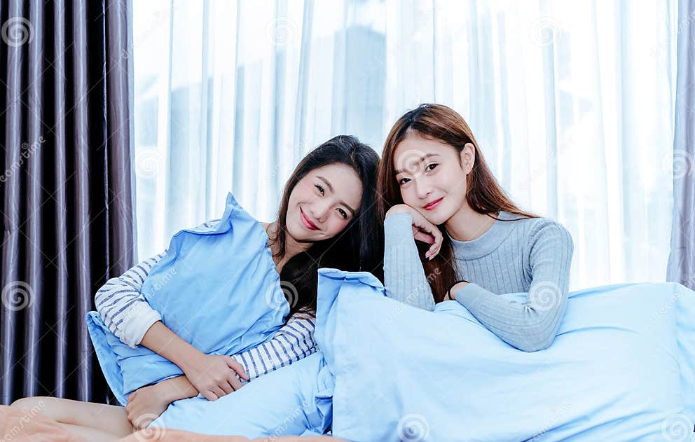 Happy Same Sex Asian Lesbian Couple Lover Stock Image Image Of Couple
