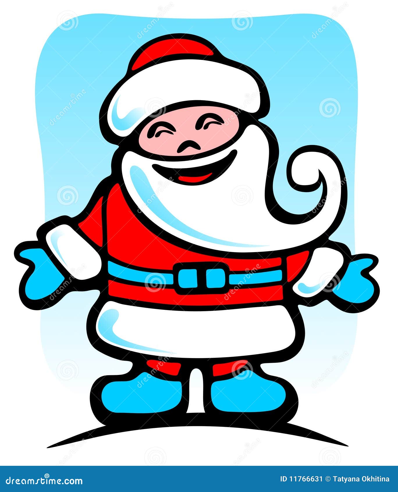 Happy santa stock illustration. Illustration of smile - 11766631