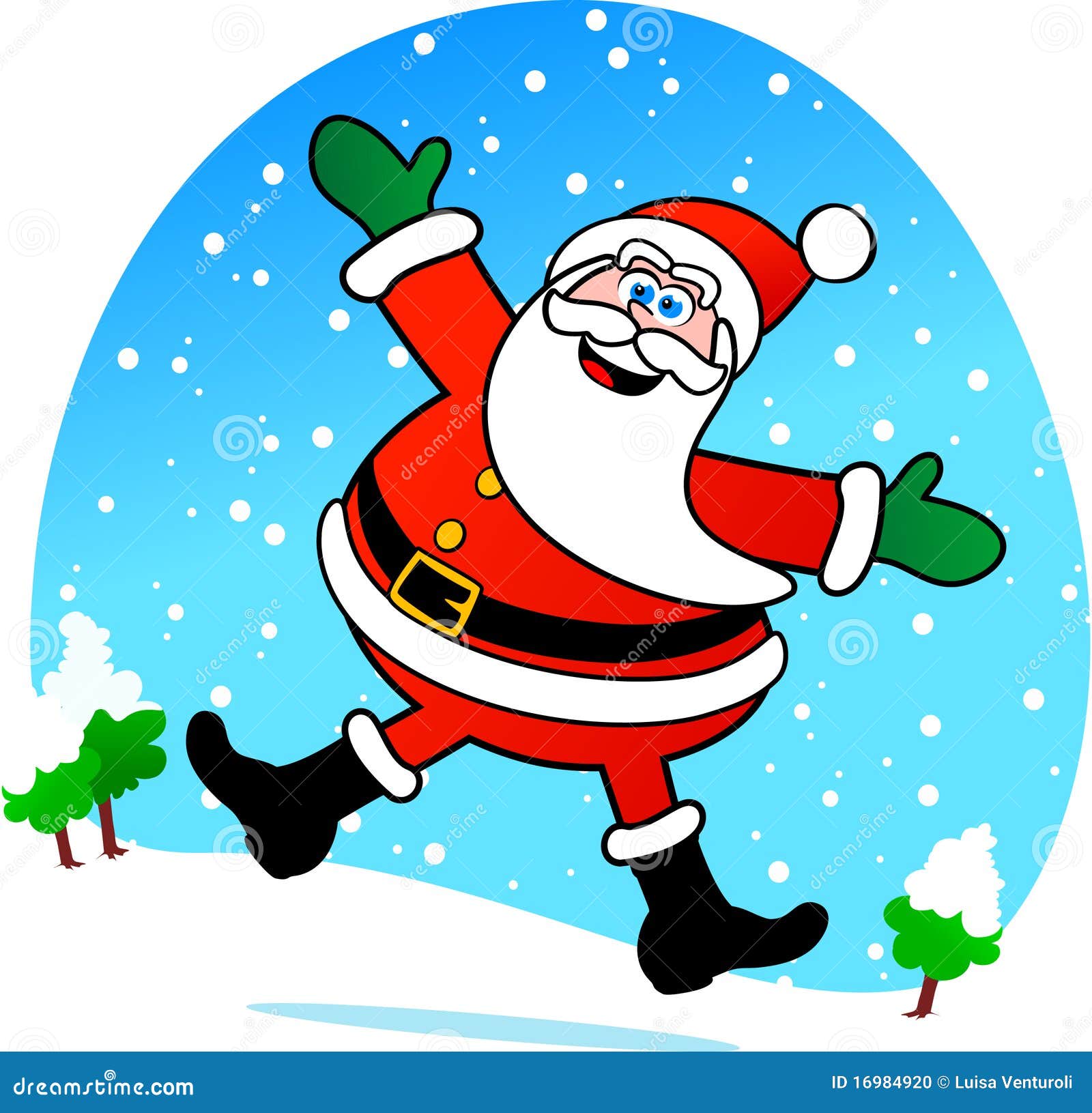 Happy Santa Claus stock illustration. Illustration of claus - 16984920