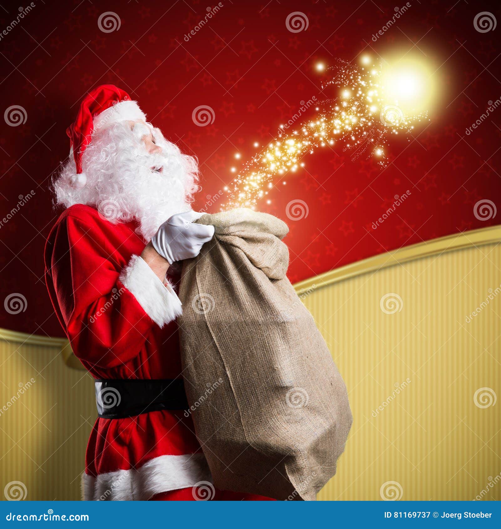 Happy Santa Claus stock image. Image of issuing, holiday - 81169737