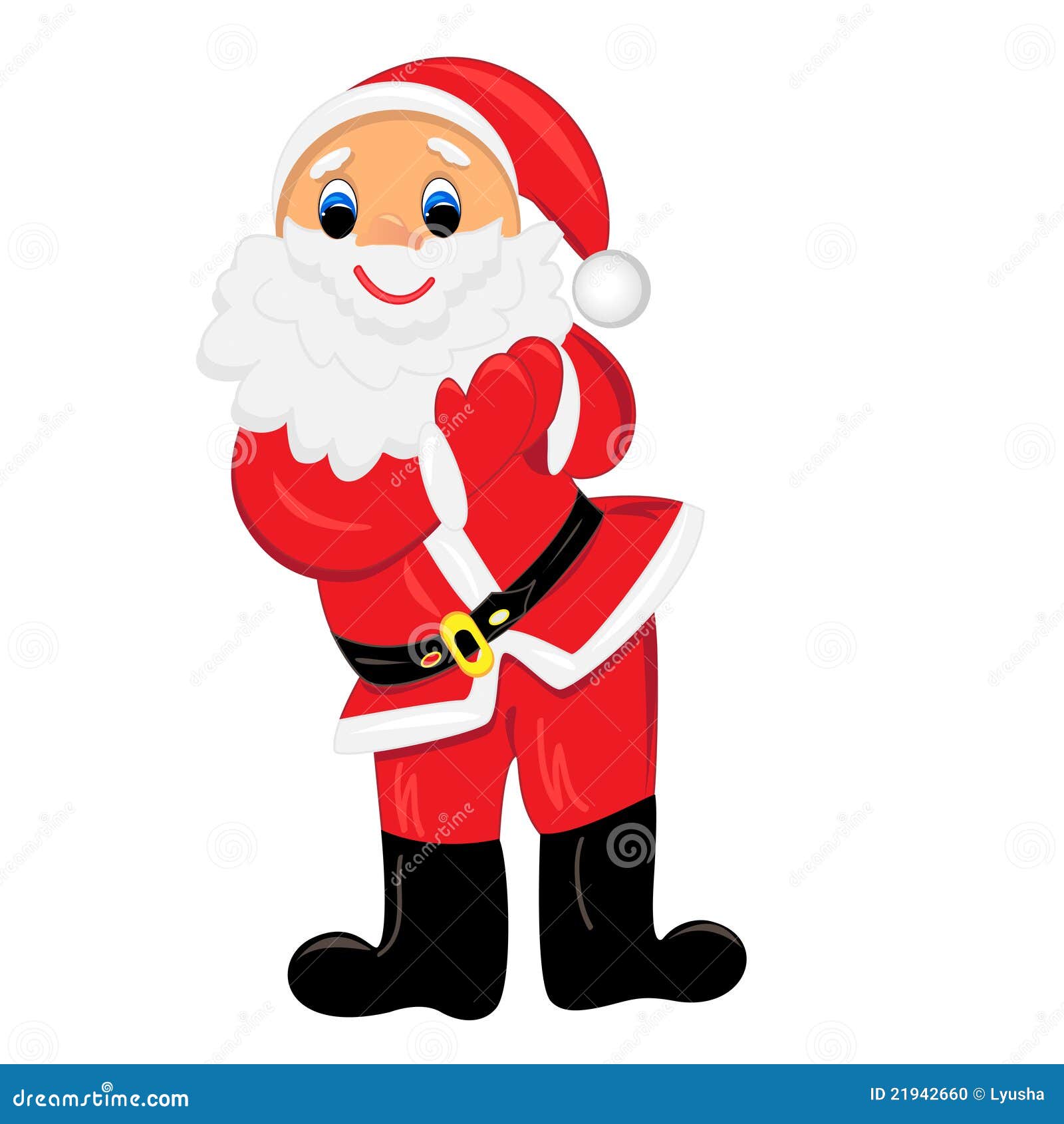 Happy Santa Claus Clapping Hands Illustration Stock Vector ...